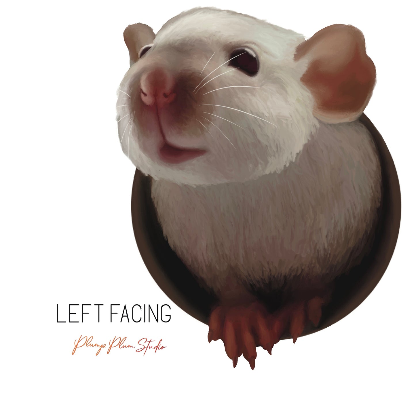 Realistic rat decal, rat hole sticker, 3D rat sticker, illustrated rat ...