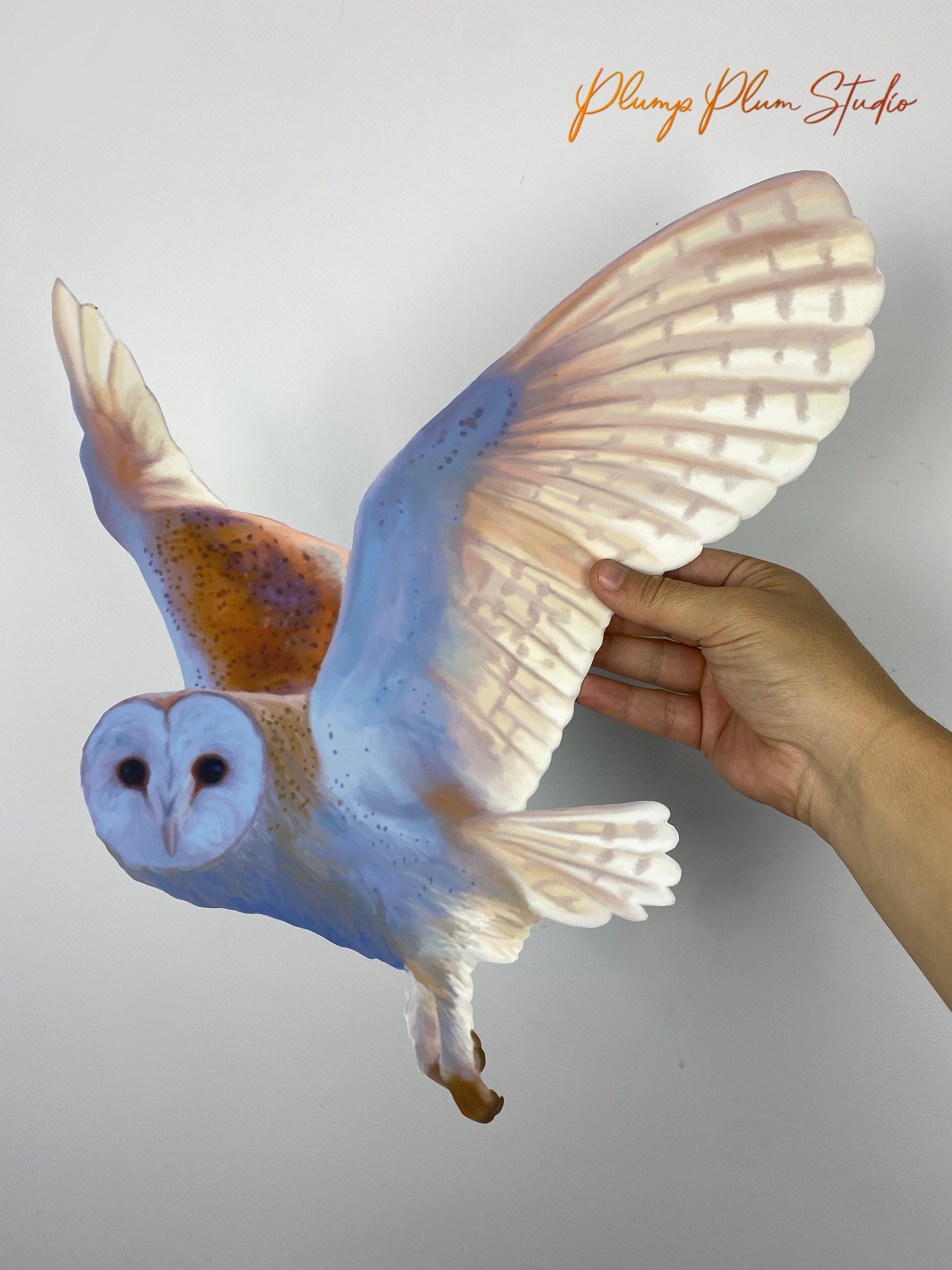 Flying Barn Owl decal, Owl sticker, Realistic owl decal, Bird lover gi ...